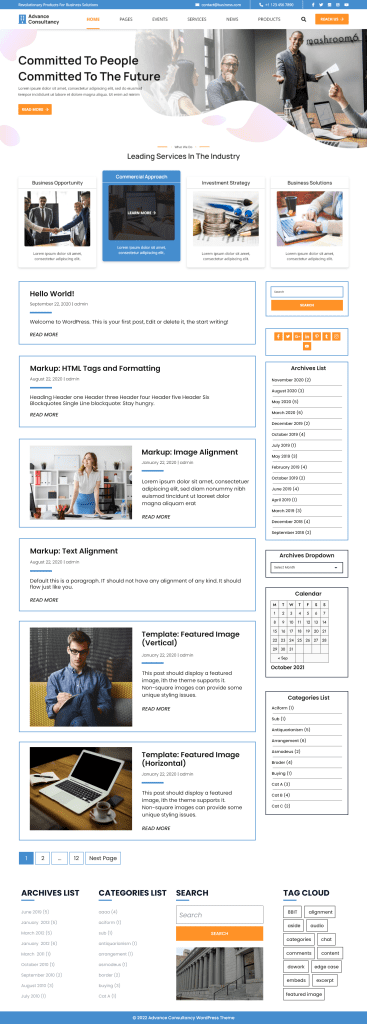 Free Consultancy WordPress Theme For Professional Consultants.